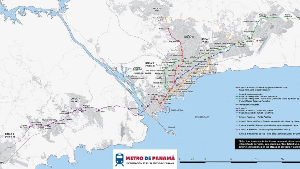 Metro de Panamá | Horario, Tarifa, Ruta, Estaciones y Mapa